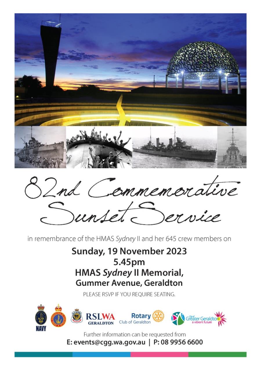 HMAS Sydney II 82nd Commemorative Sunset Service » Visit Geraldton