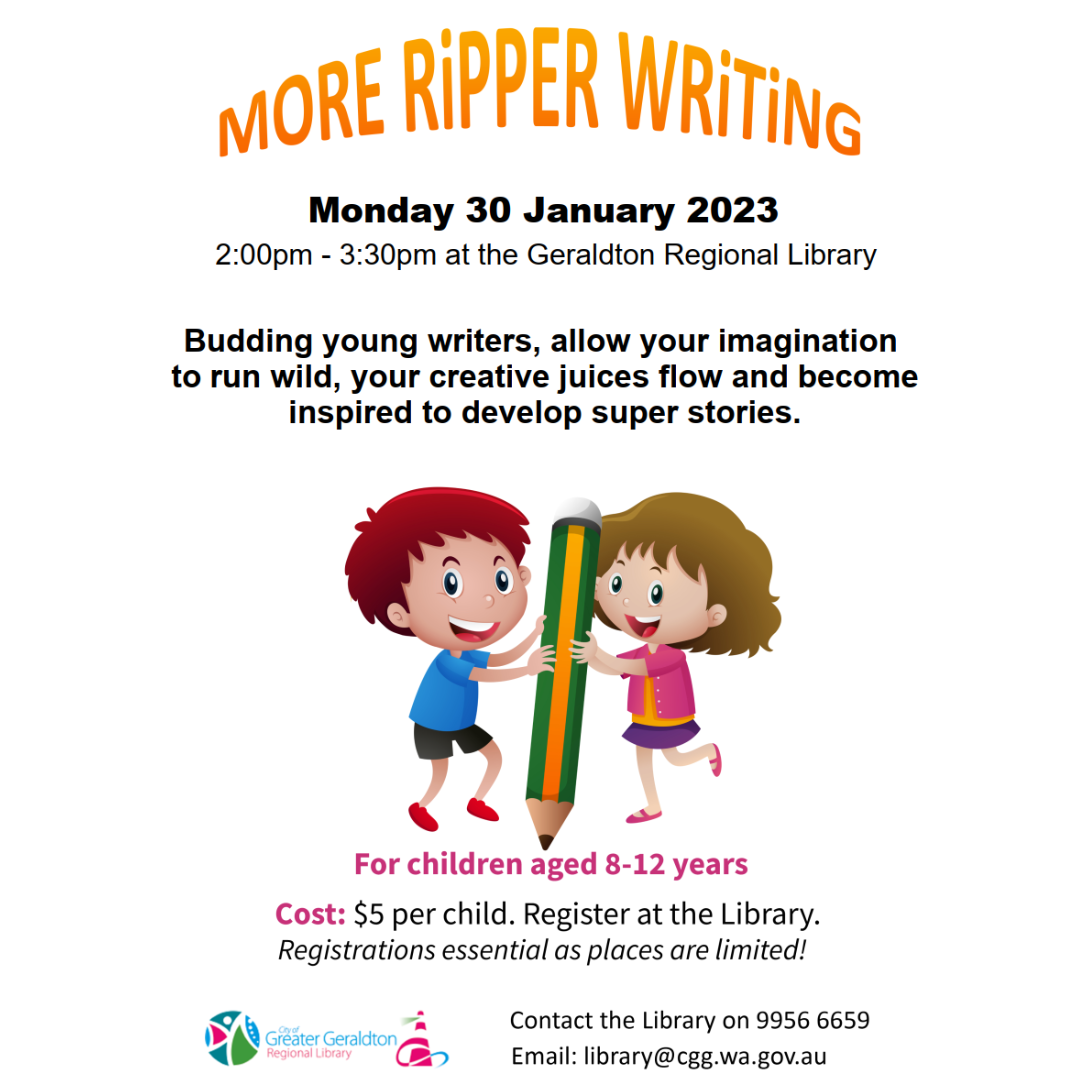 More Ripper Writing - School Holiday Activity » Visit Geraldton